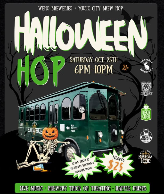 Halloween Hop with Music City Brew Hop – October 25 – Nashville BrewPass