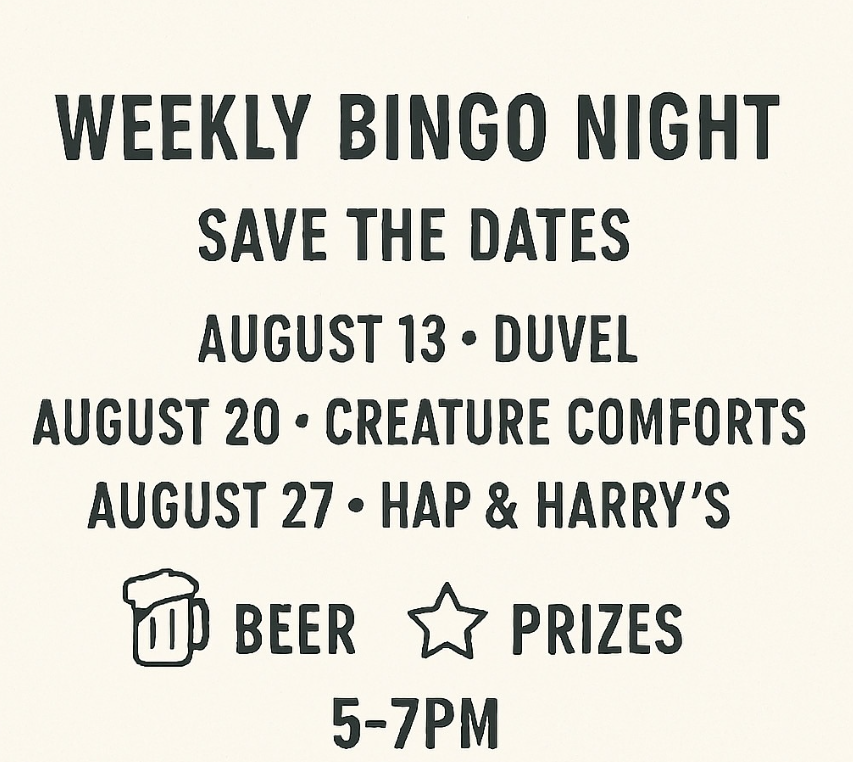 Wed. August 27 - Bingo Night at The Picnic Tap – Nashville BrewPass